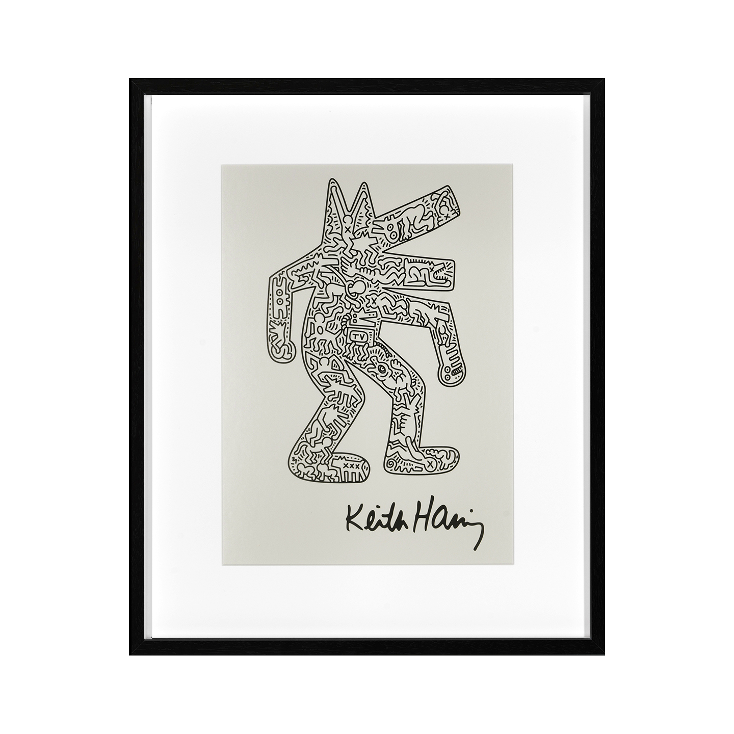 TABLEAU KEITH HARING LOUP 50 X 60 CM